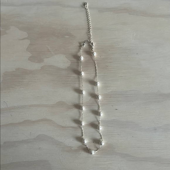 Rmn | Jewelry | Silver And White Spiral Bead Necklace | Poshmark